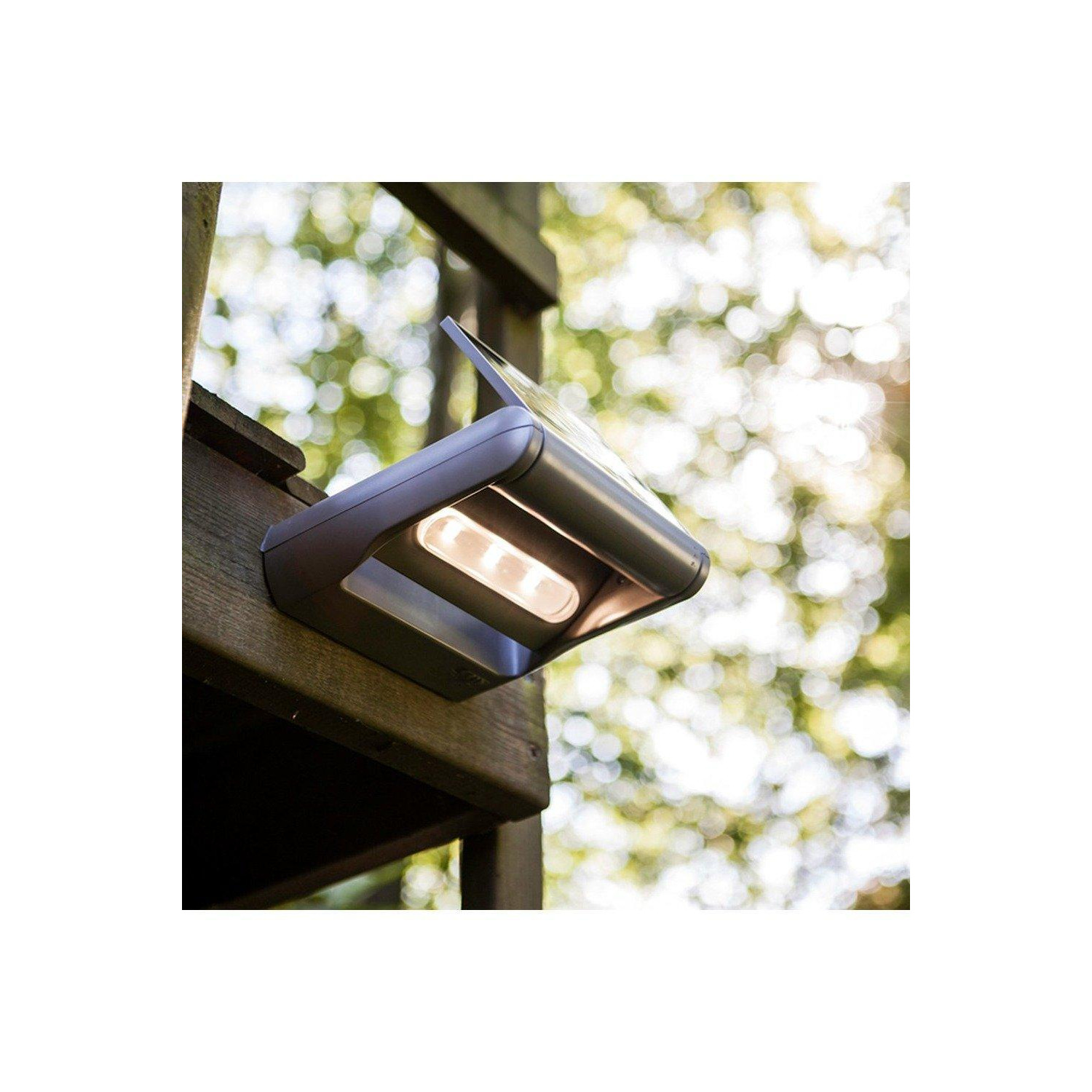 'Juliet' Dark Grey Mini Solar Spotlight Wall Light by Debenhams ...