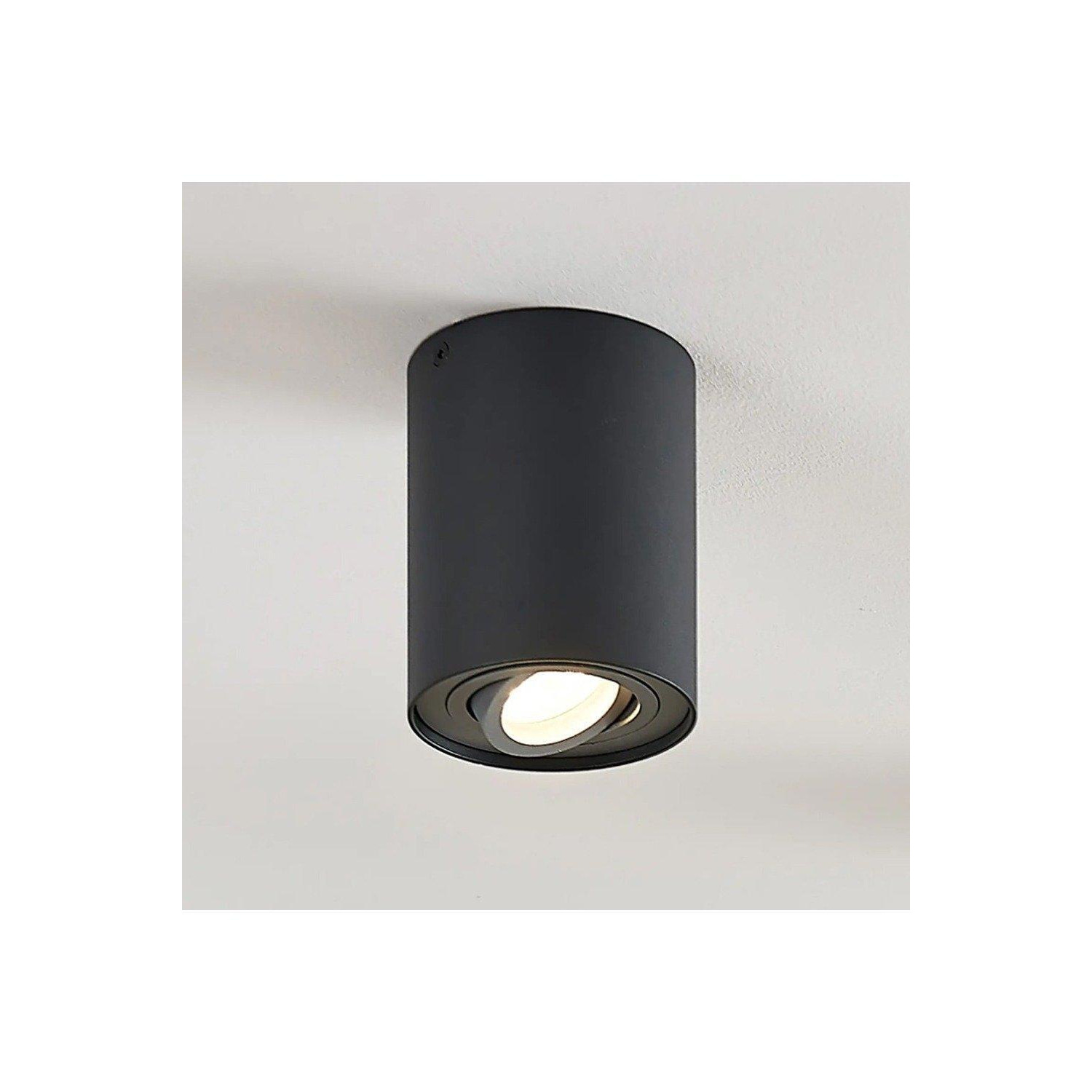 'Sasha' Black Round Surface Mount Tilt Ceiling Spotlights by Debenhams ...