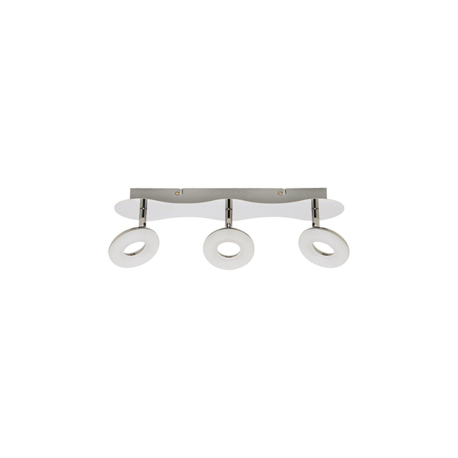 'Ava' Chrome Three Head Bar Adjustable Ceiling LED Spotlights by ...