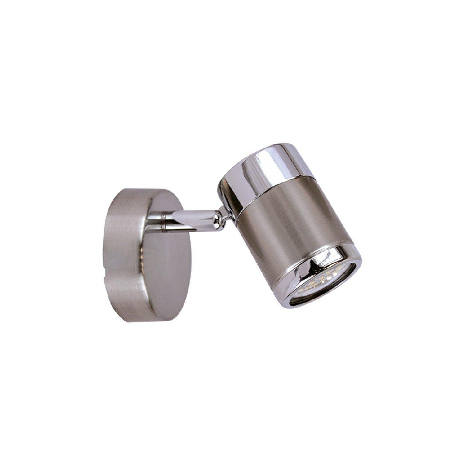 'Honor' Polished and Satin Chrome Adjustable Wall/Ceiling Spotlight by ...