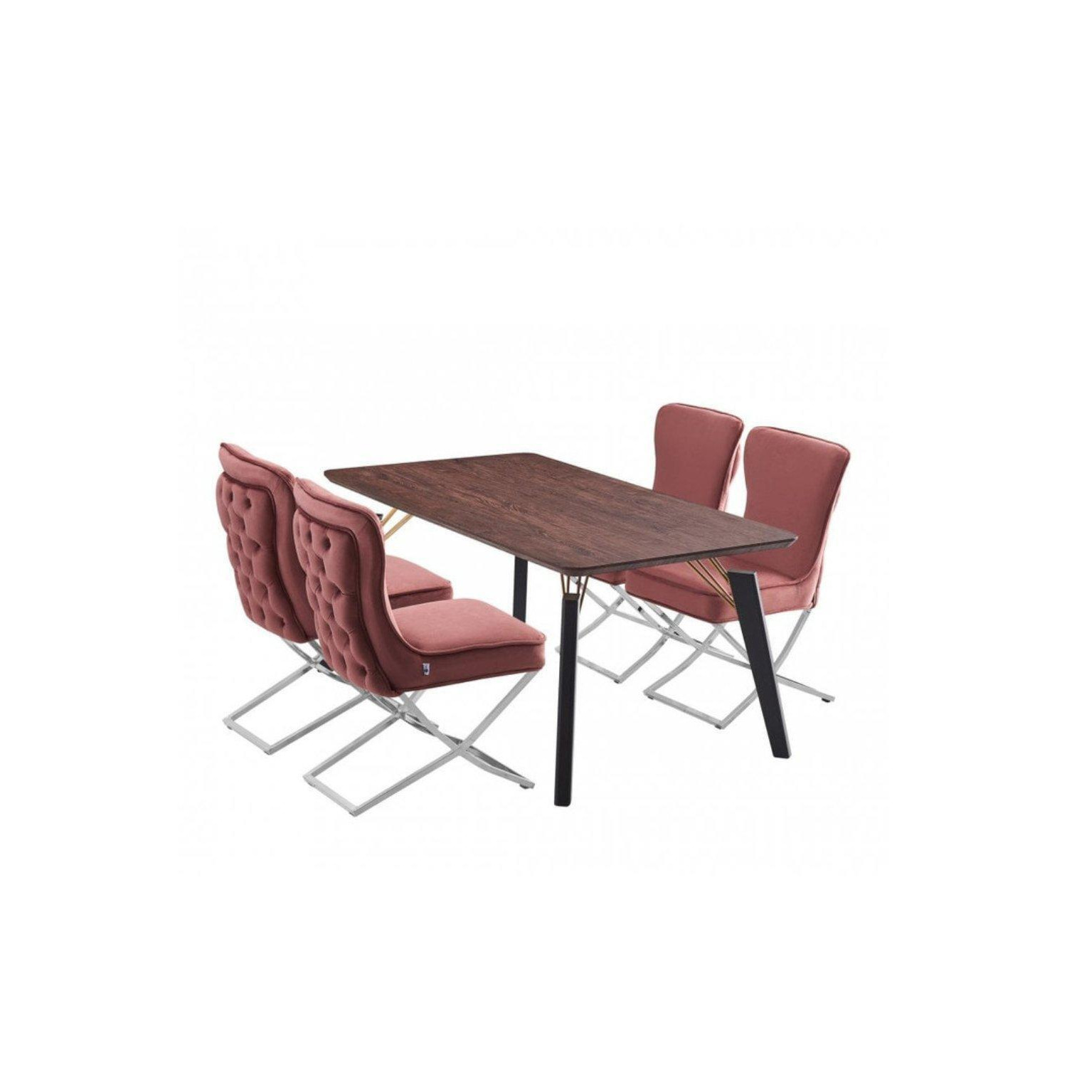'Trafalgar Cosmo' LUX Dining Set a Table and Chairs Set of 4 by ...