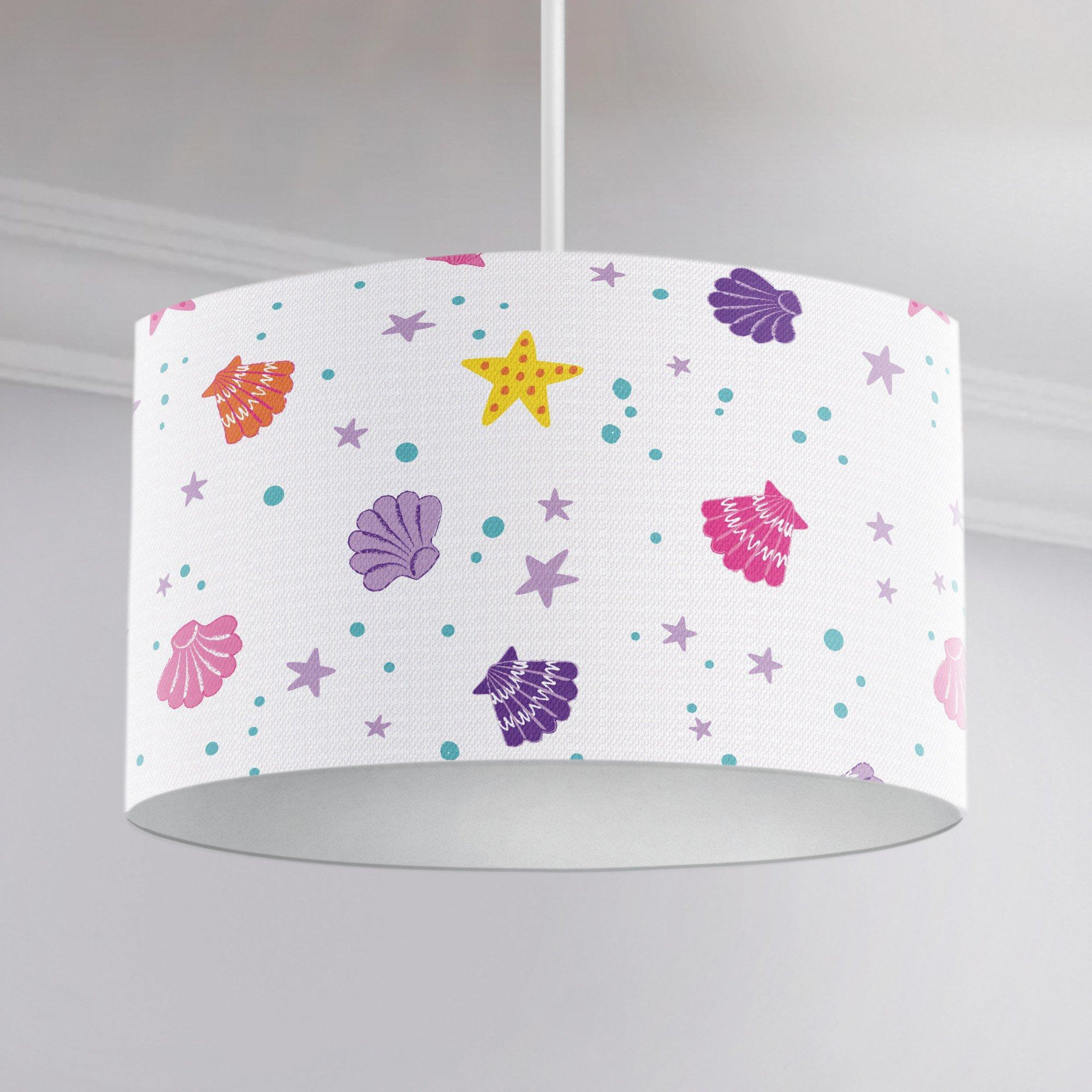 Magical Mermaids Ariel Reverse Pendant Drum Fabric Lampshade by ...