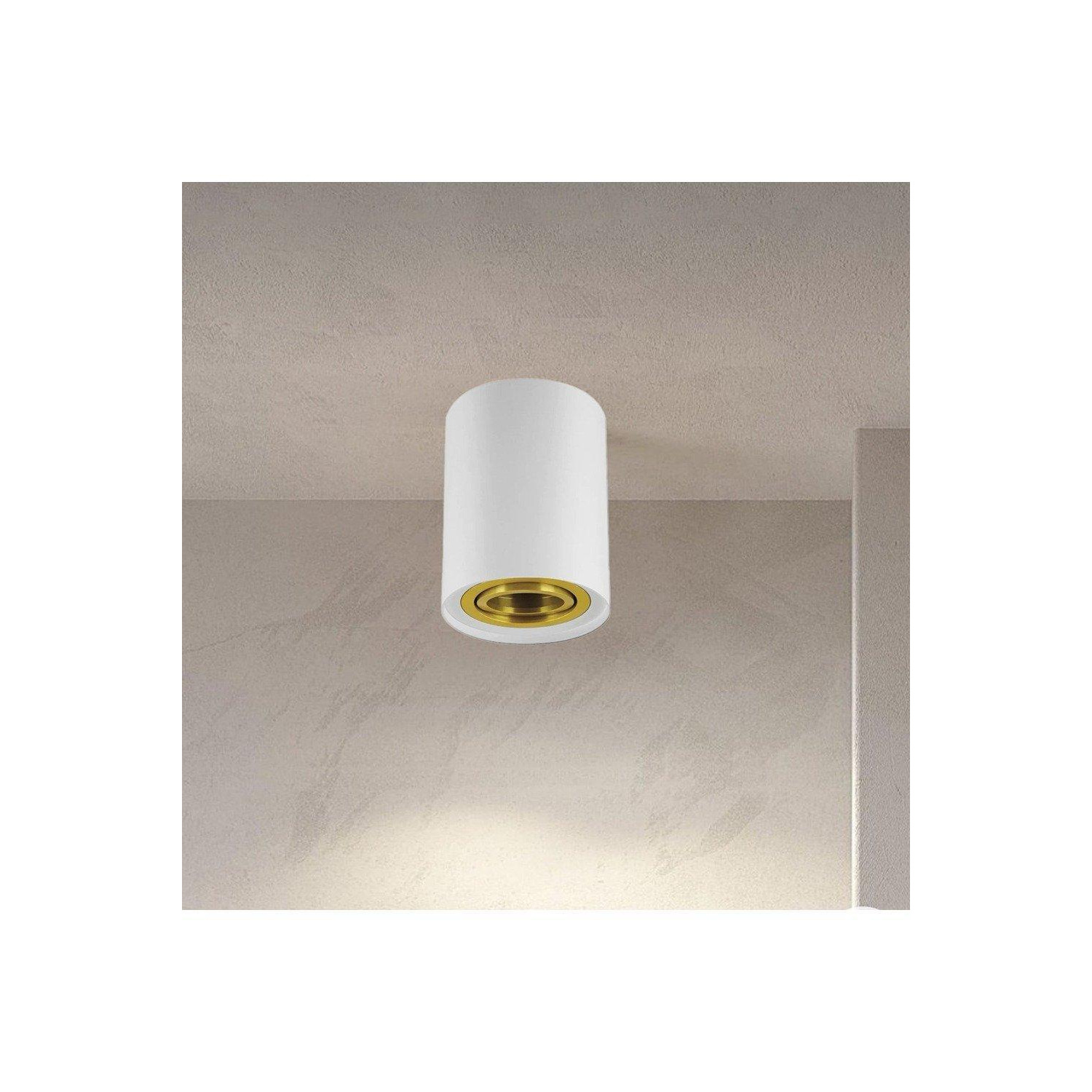 'Prince' White GU10 Adjustable Surface Ceiling Downlight Flush Spot ...