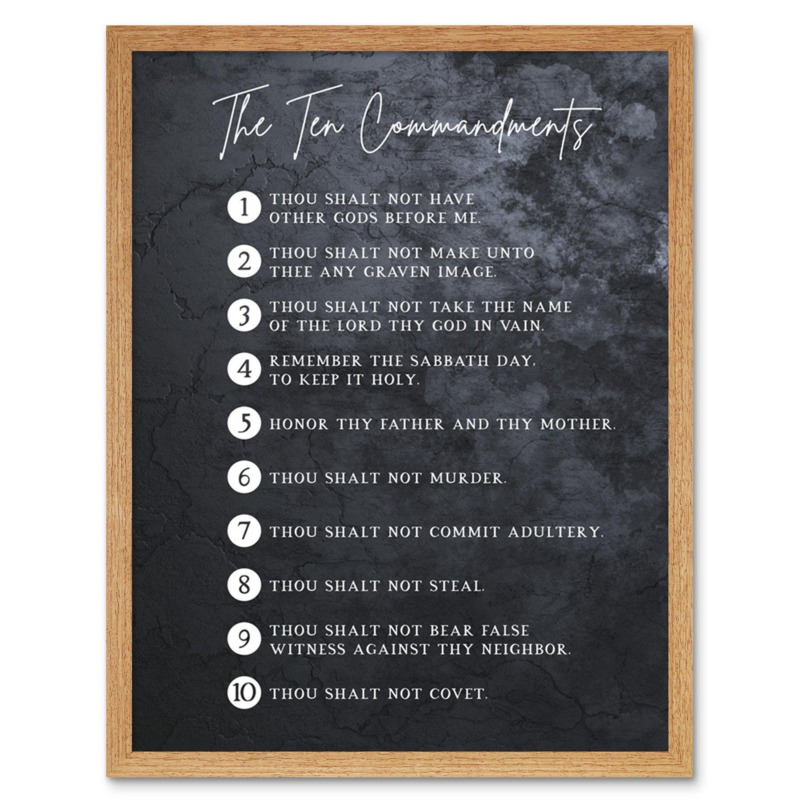 Ten Commandments From God Christian Bible Verse Quote Scripture ...