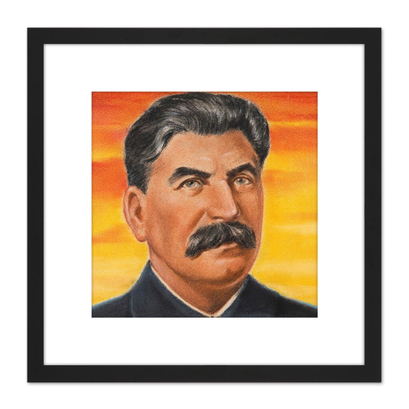 Timym Portrait USSR Marshal Joseph Stalin Painting 8X8 Inch Square ...