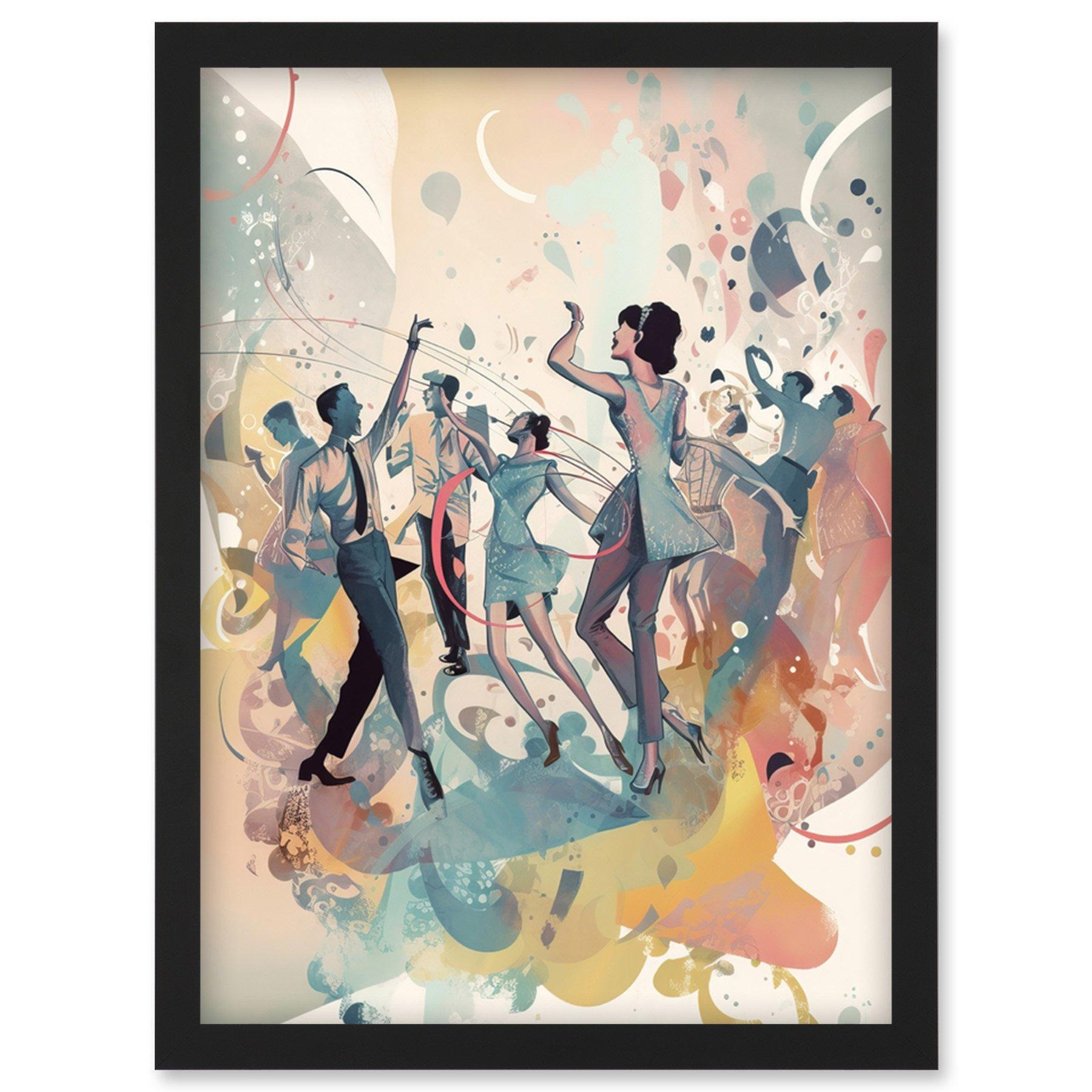 People Dancing to Music on the Dancefloor Modern Soft Pastel ...