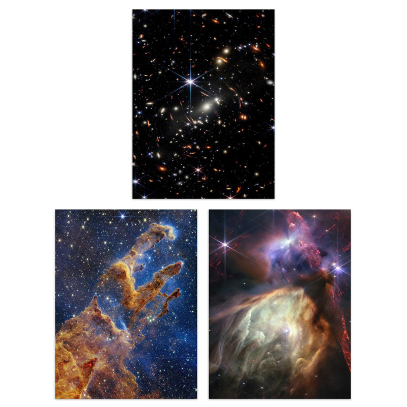 Pack of 3 NASA James Webb Images Deep Field Stars Rho Ophiuchi Clouds ...