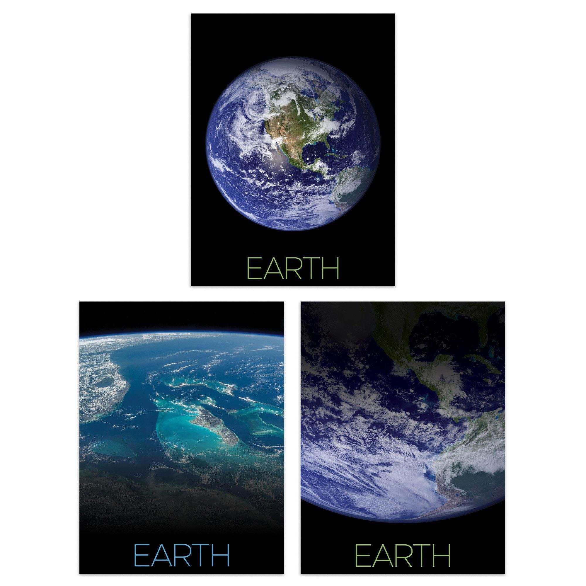 Wall Art Print Pack of 3 NASA Our Solar System Planet Earth Images from ...