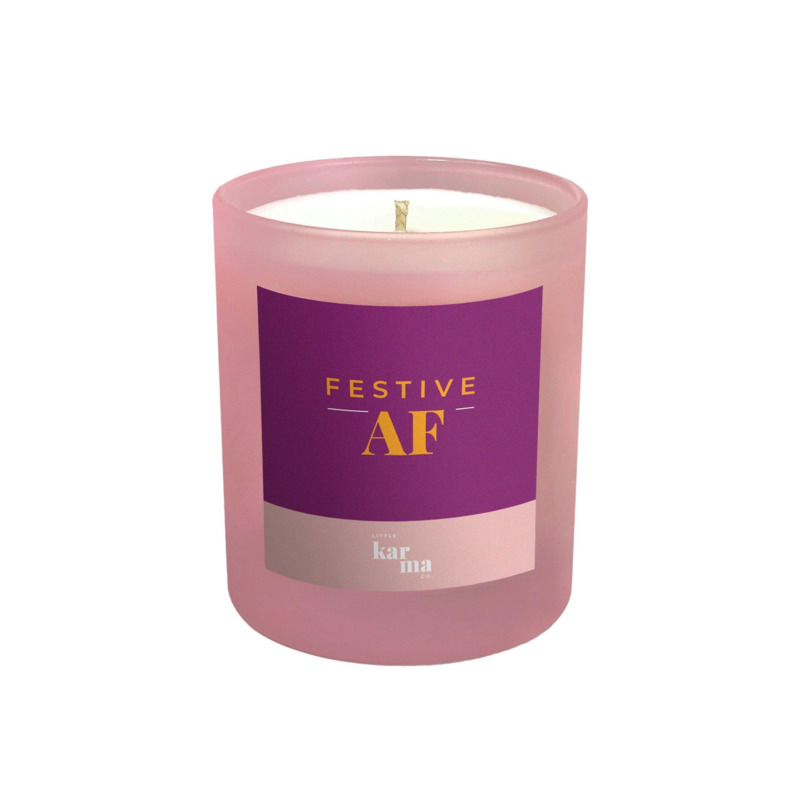 Festive AF Slogan Essential Oil Refillable Candle by Debenhams ...