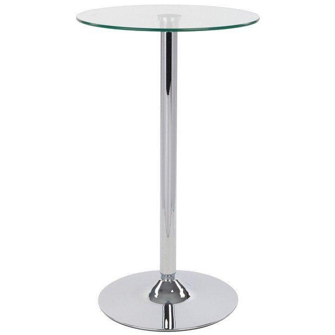 Cipi Tall Poseur Table Round Clear Glass by Debenhams | ufurnish.com