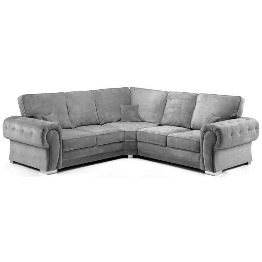 Chingford Full Back 2C2 Corner Sofa Chenille Fabric by Debenhams | ufurnish.com
