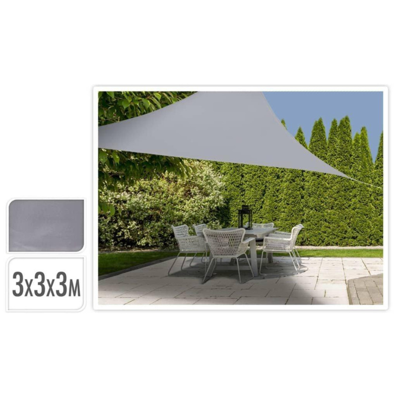 ProGarden Shade Cloth 3x3x3 m Grey Triangle by Debenhams | ufurnish.com