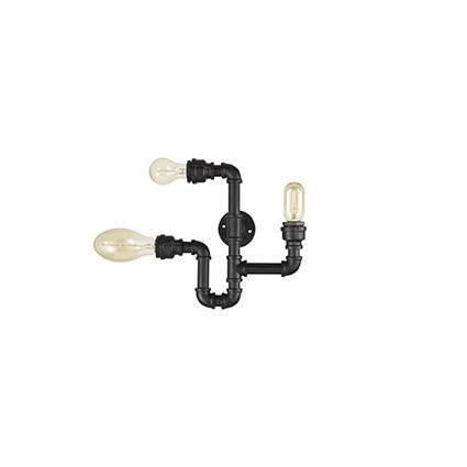 Plumber 3 Light Indoor Wall Ceiling Light Matt Black E27 by Debenhams ...