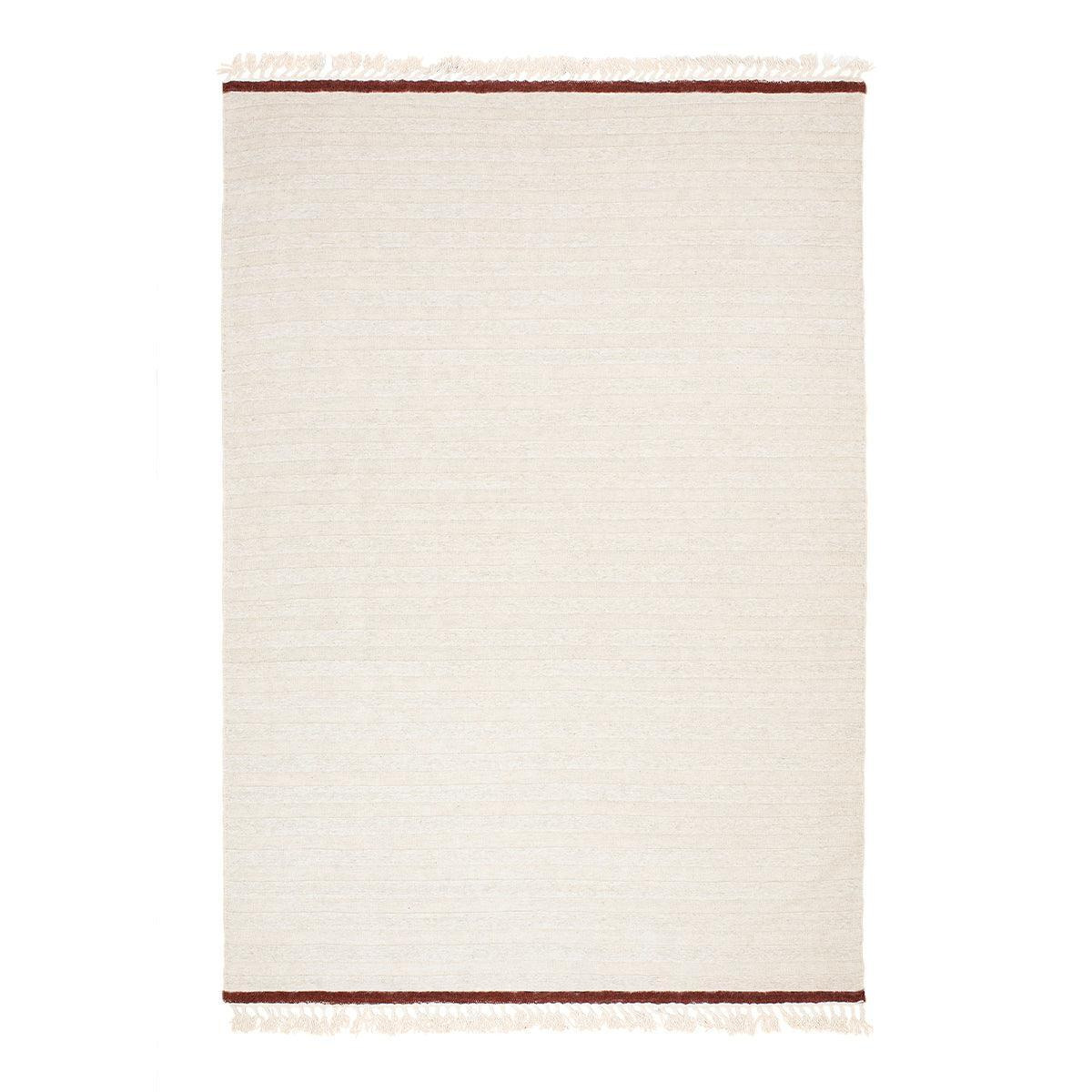 Knots Rugs Natural White Yak Wool Sumac Kilim Rug - 250 x 300 cm by ...