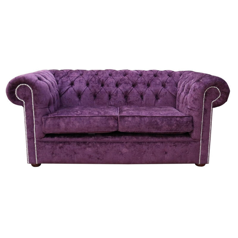 Chesterfield 2 seater Amethyst Purple Fabric Sofa by Designer Sofas 4U ...