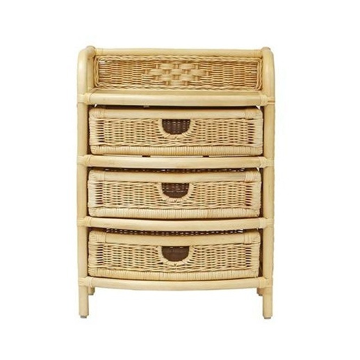Daro 3 Drawer Storage Unit Light Natural Wash by Downtown | ufurnish.com