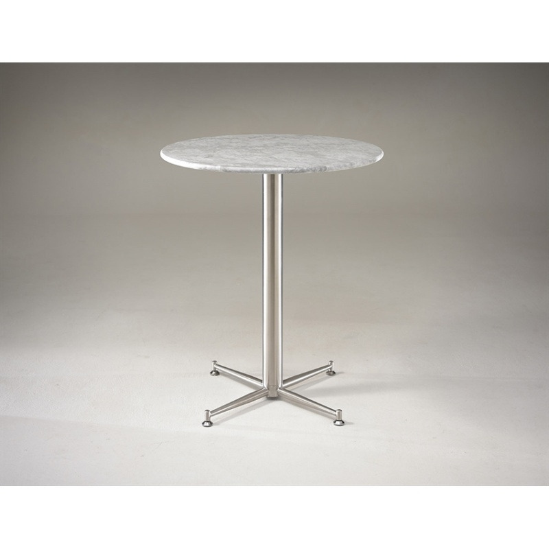 Hnd Cortina Bar Table - 80cm Diameter - Glass, Stainless Steel by ...