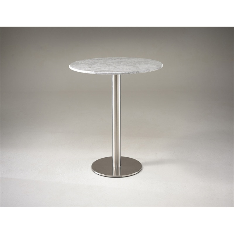 Hnd Helsinki Circular Stool Table - 90cm Diameter - Glass, Stainless ...