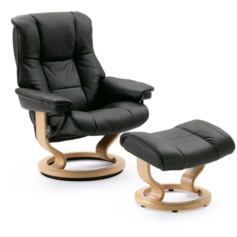 Stressless Mayfair Classic Base Chair and Footstool - Large - Leather ...