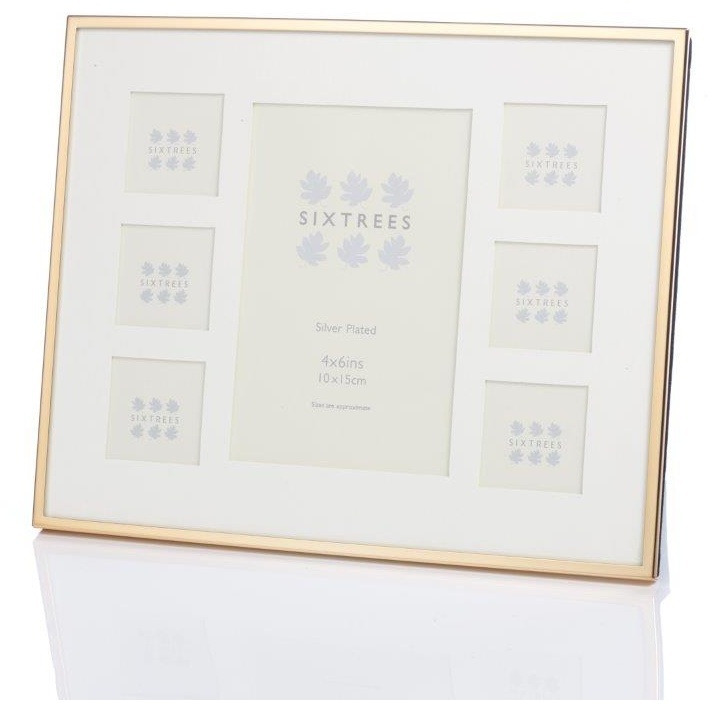 Sixtrees Park Lane Rose Gold Collage Photo Frame - 7 x 7, Velour, Decor ...