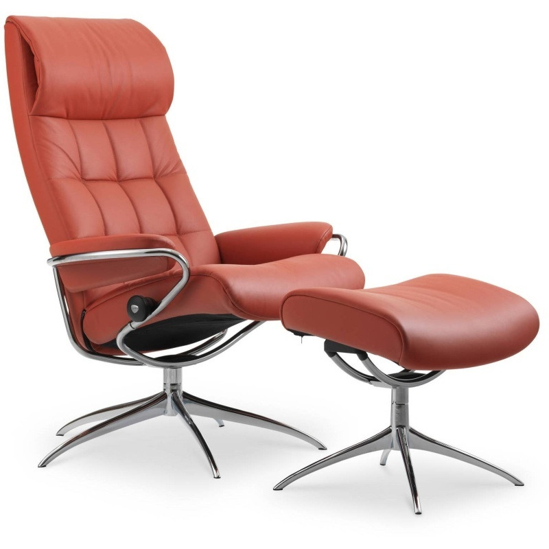 Stressless London High Back Star Base Chair - High Base - Leather ...