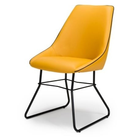 Downtown Chicago Dining Chair Ochre, Faux Leather by Downtown ...