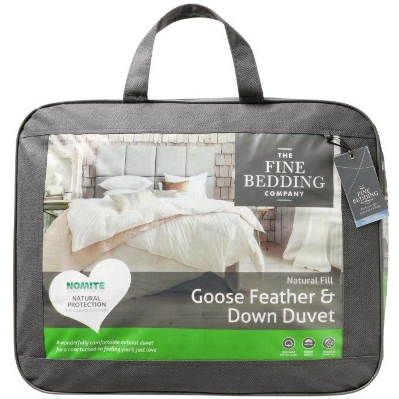 The Fine Bedding Company Goose Feather and Down Duvet 10.5 Tog - Single ...