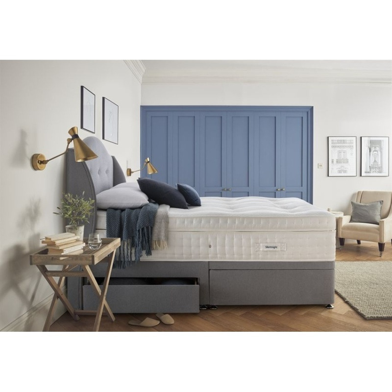 Silentnight Palatial Geltex Half Ottoman Divan Set - 180cm Super King ...