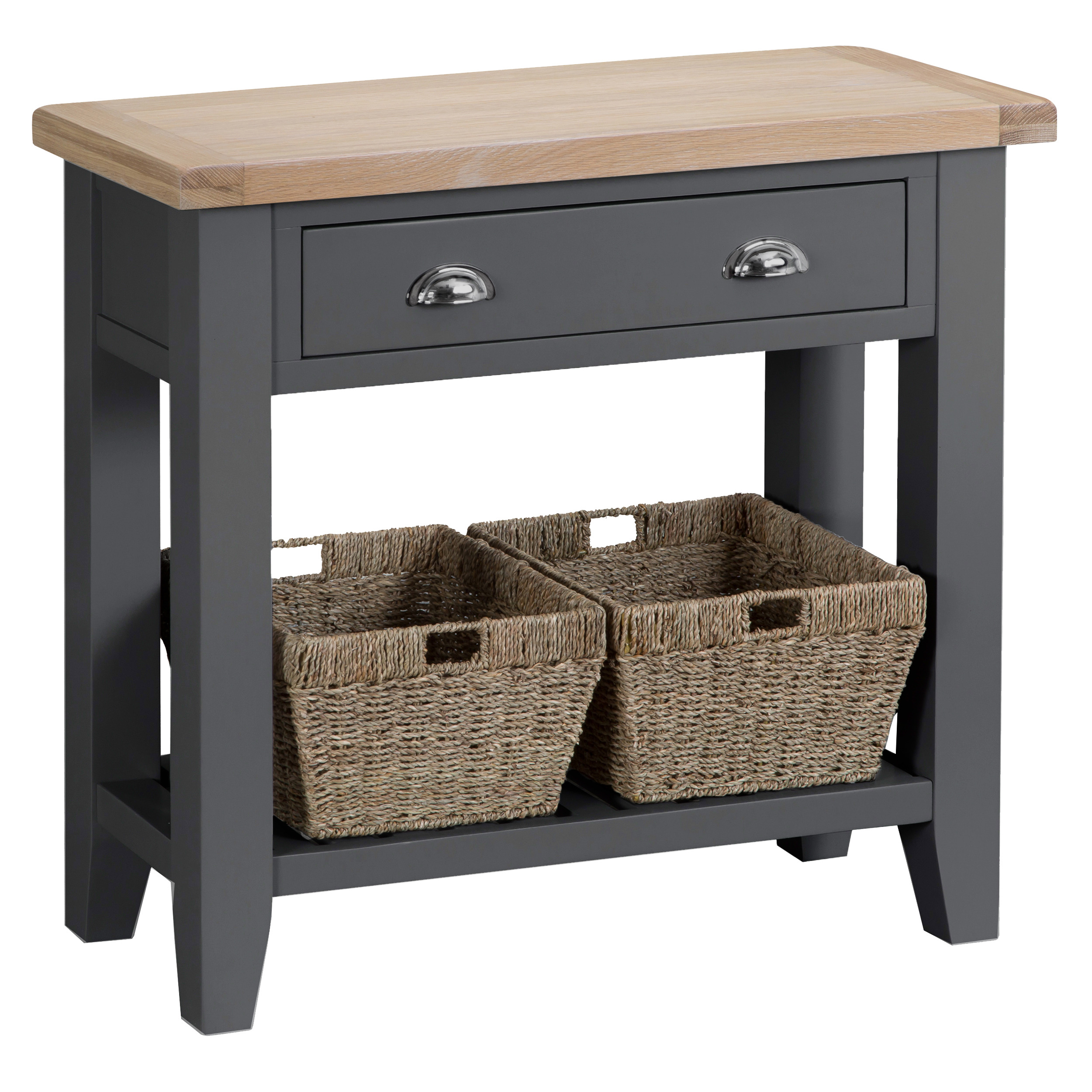 Downtown Tetbury Charcoal Console Table, Wood by Downtown | ufurnish.com