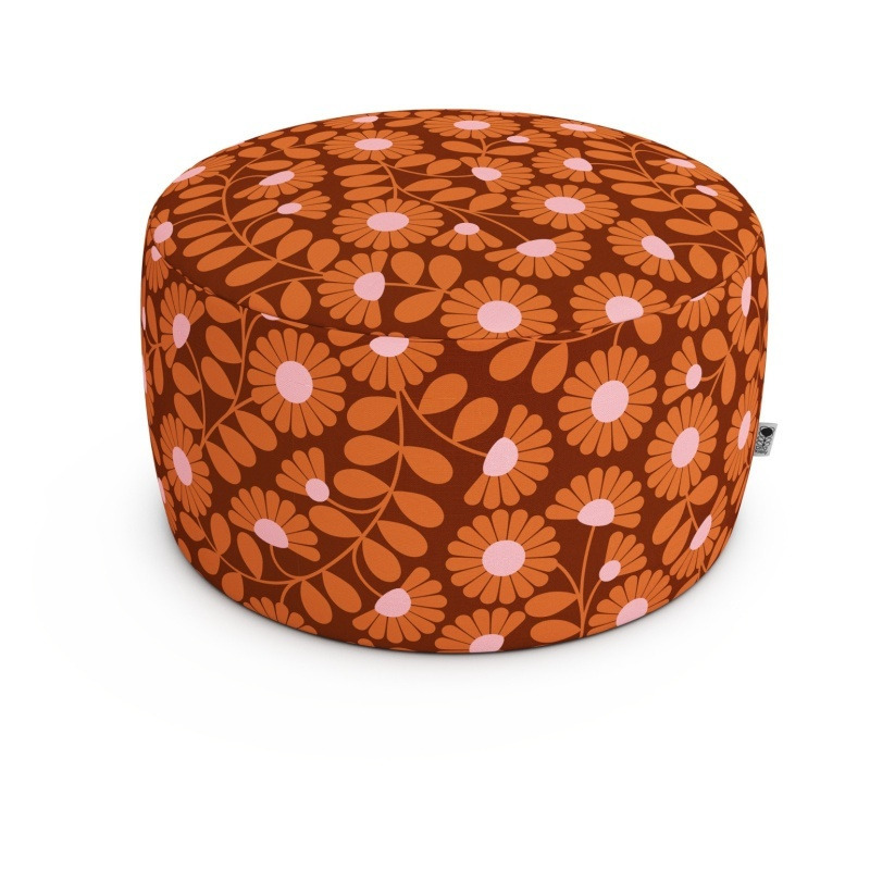 Orla Kiely Conway Footstool - Small - Patterned Fabric by Downtown ...