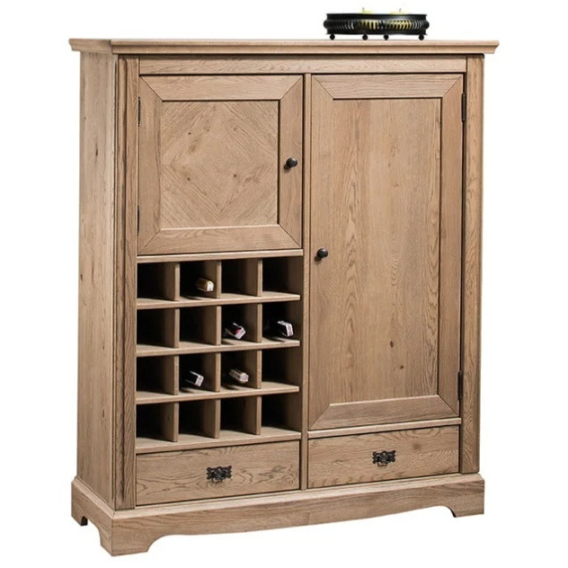 Wood Bros Henley Wine Rack - Antique Oak, Geometric by Downtown ...