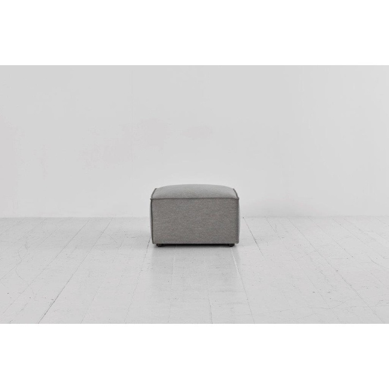 "Swyft Model 03 Ottoman Module - Linen Shadow, Faux Leather ...
