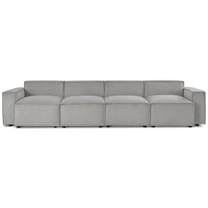 Swyft Model 03 Modular Sofa - Velvet Light Grey - 3 Seater ...