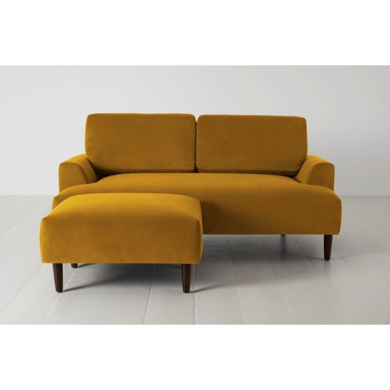 Swyft Model 05 Chaise Sofa - Mustard - 2 Seater - Right Chaise, Faux ...
