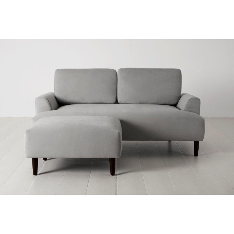 Swyft Model 05 Chaise Sofa - Light Grey - 3 Seater - Right Chaise, Faux ...