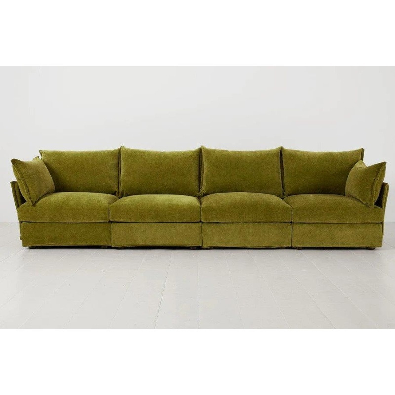 Swyft Model 06 Sofa - Moss - 4 Seater, Faux Leather by Downtown ...
