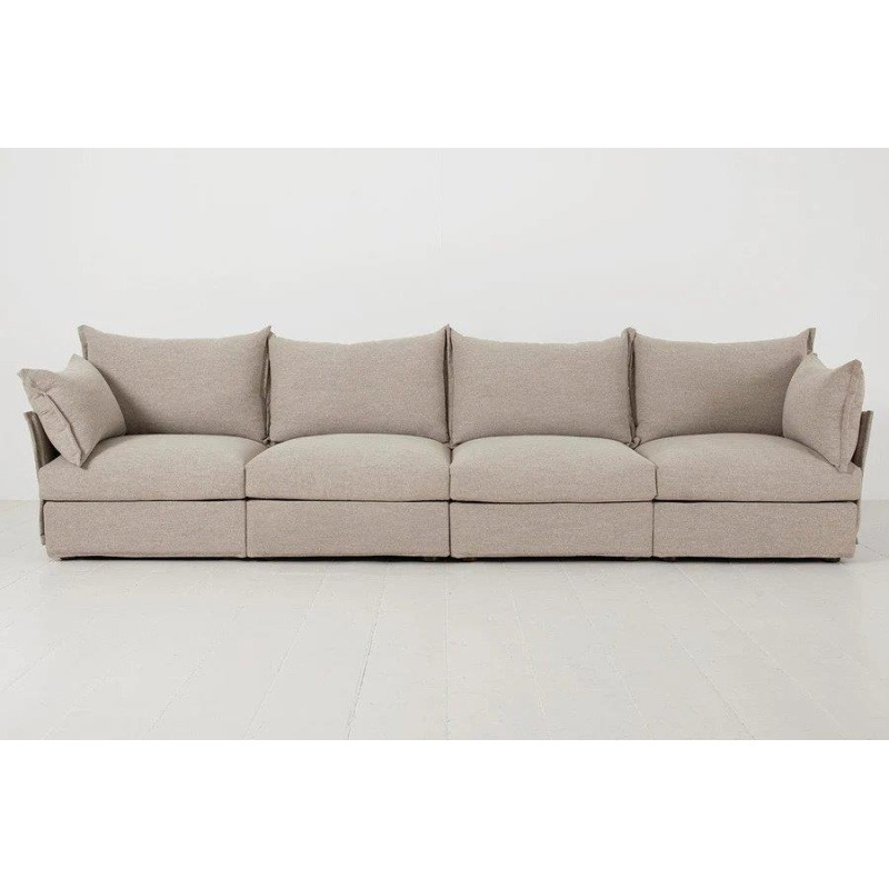 Swyft Model 06 Sofa - Pumice - 4 Seater, Faux Leather by Downtown ...