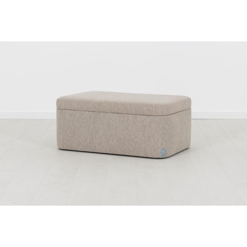 Swyft Large Rectangular Storage Ottoman - Linen Pumice - Linen Pumice ...