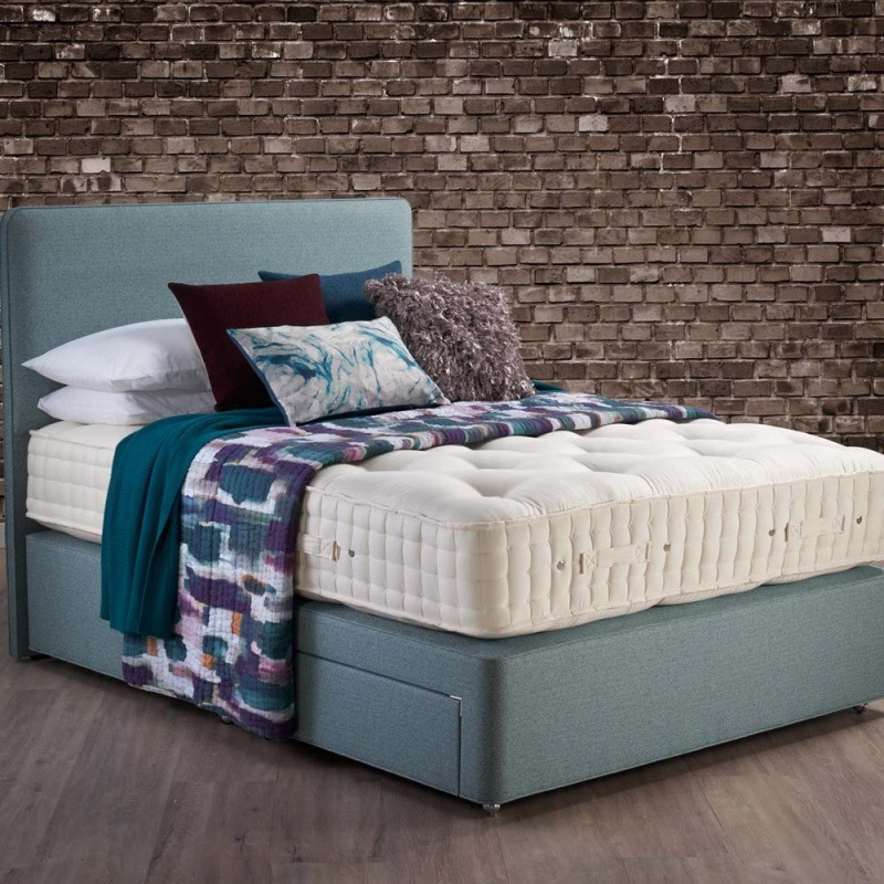 Hypnos Natural Wool Deluxe Open Coil Divan Set - 150cm King Zip and ...