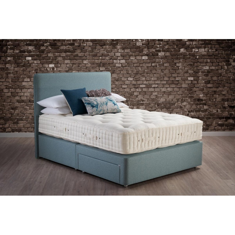 "Hypnos Natural Wool Deluxe SuperStorage Ottoman Divan Set - 90cm Single, Cotton, [""Single ...