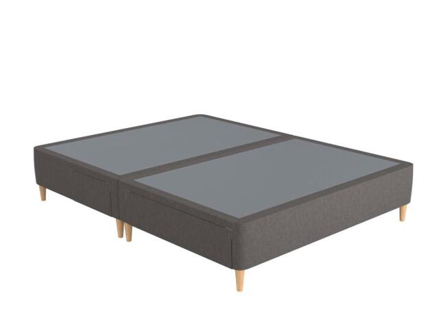 TheraPur® Shallow Divan Base - 4'6 Double - Grey by Dreams | uFurnish.com