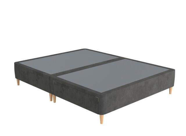 TheraPur® Shallow Divan Base - 4'6 Double - Grey by Dreams | ufurnish.com