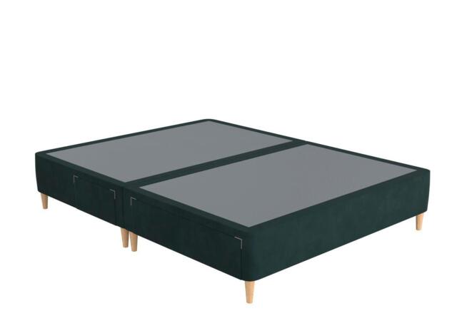 TheraPur® Shallow Divan Base - 4'6 Double - Green by Dreams | ufurnish.com