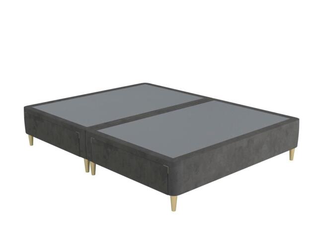TheraPur® Shallow Divan Base - 4'6 Double - Grey by Dreams | ufurnish.com