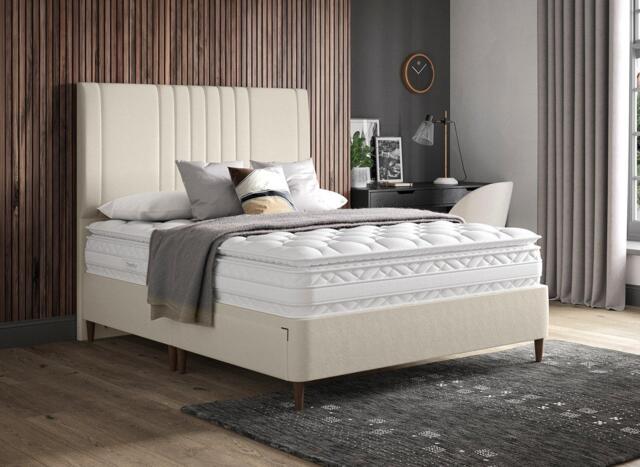 TheraPur® Shallow Divan Base - 3'0 Single - Cream by Dreams | ufurnish.com