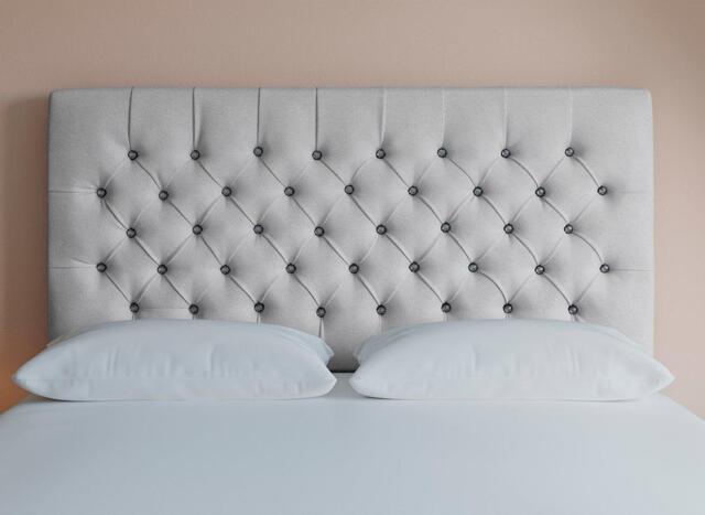 Sleepeezee Messina Headboard - 4'6 Double - Silver by Dreams | uFurnish.com