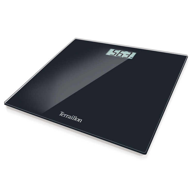 Terraillon TP1000 Black Slim Glass Electronic Scales Black by Dunelm ...