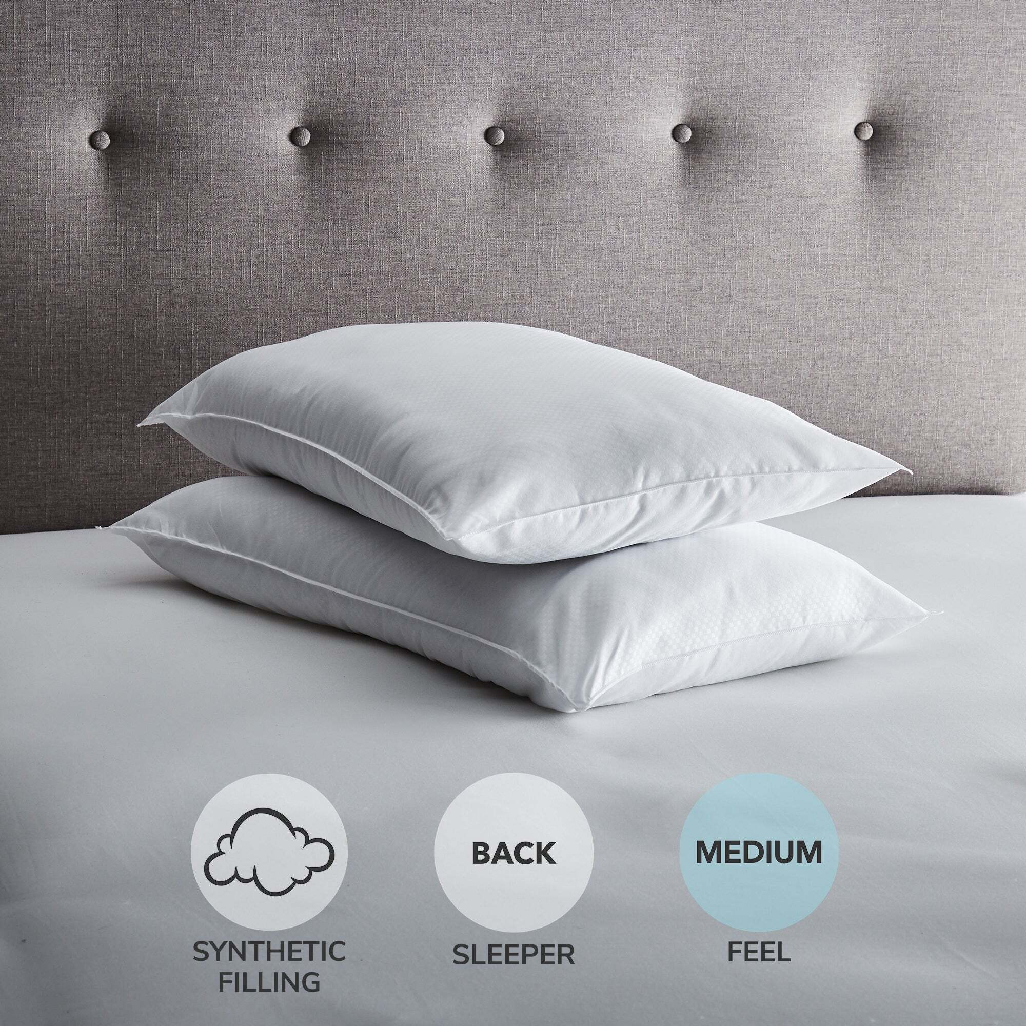 Fogarty Soft Touch Medium-Support Pillow Pair White by Dunelm ...