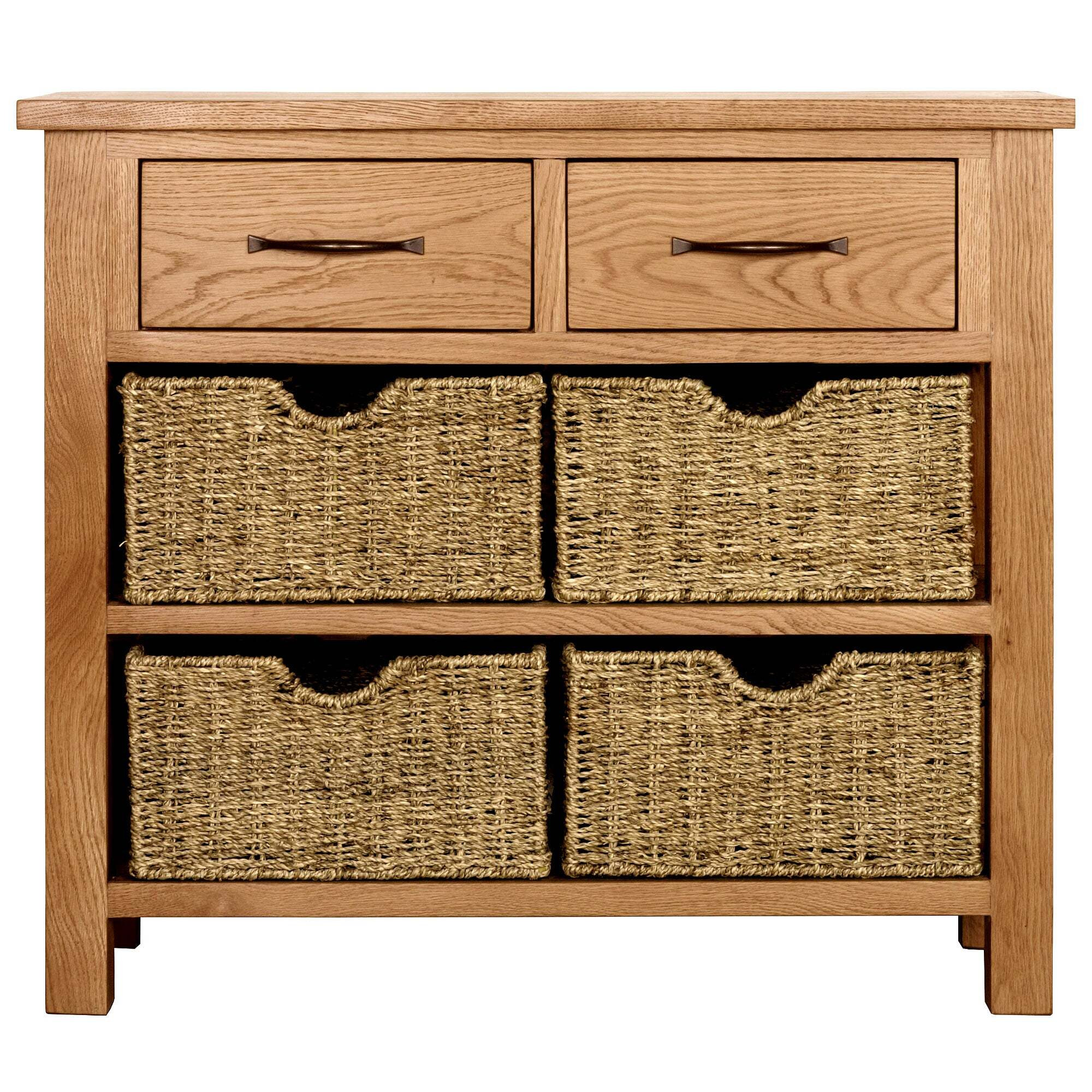 Sidmouth Oak Console Table Light Brown / Natural by Dunelm | ufurnish.com