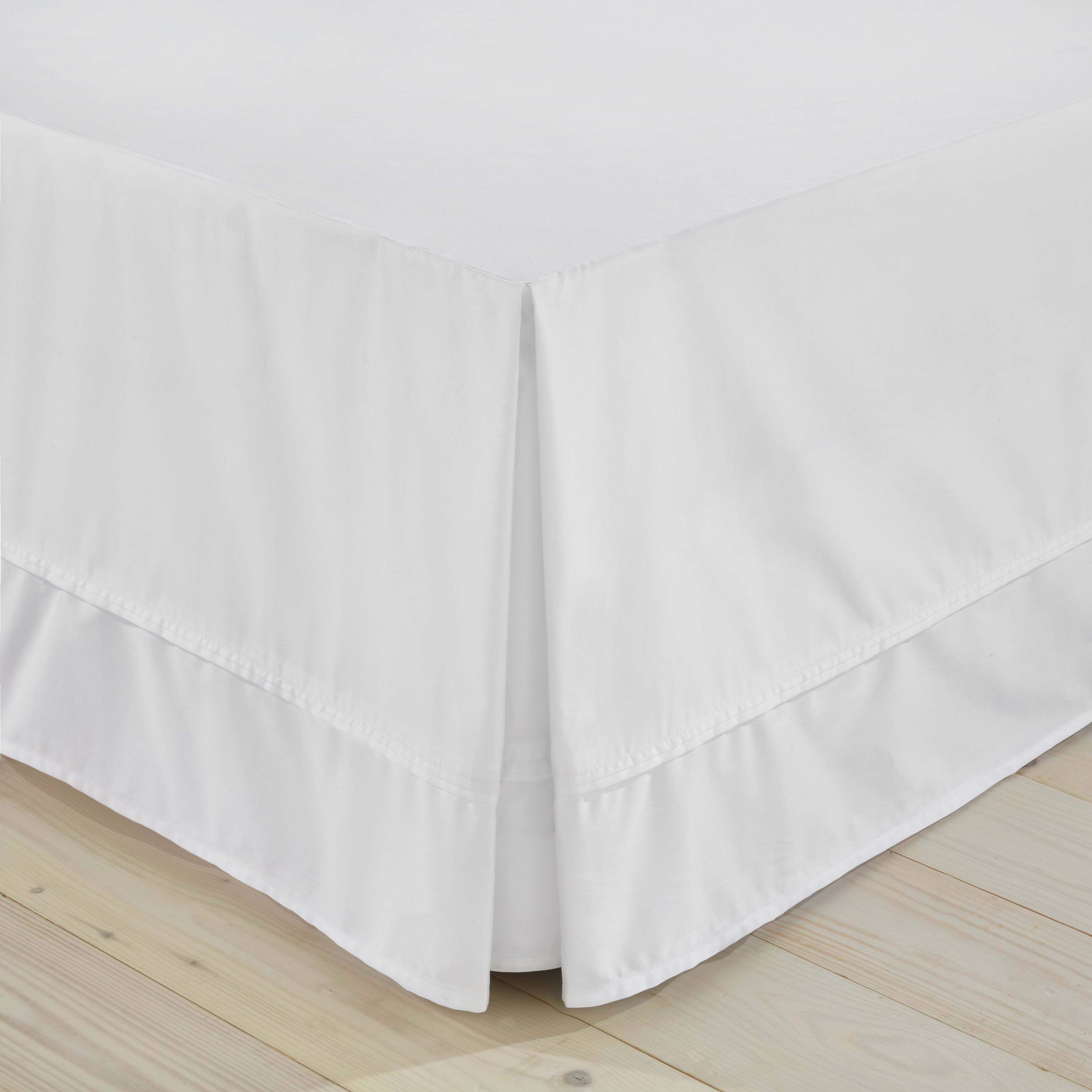 Dorma 500 Thread Count 100% Cotton Sateen Plain White Valance White by ...